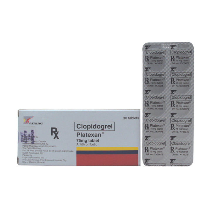 PLATEXAN Clopidogrel Bisulfate 75mg Tablet 30's price in the ...