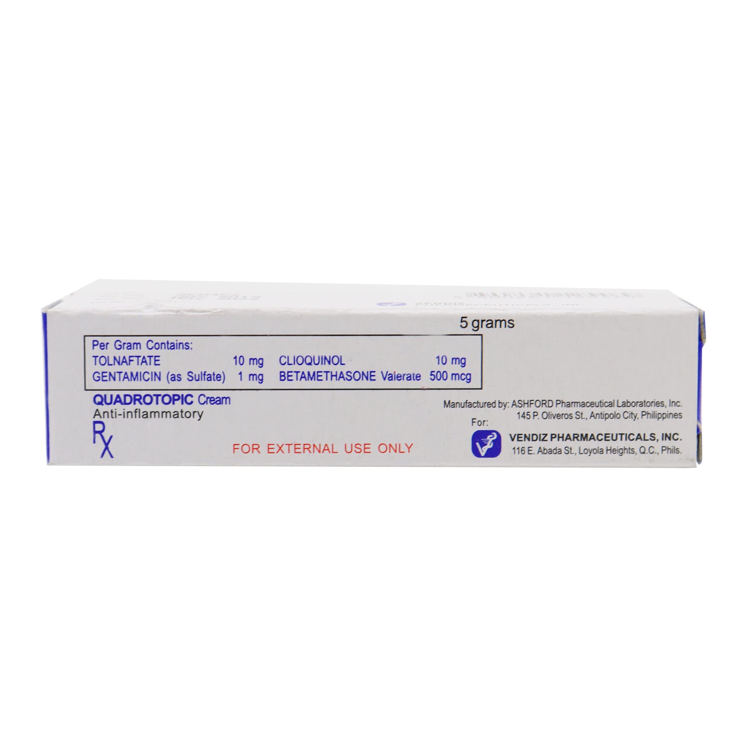 QUADROTOPIC Betamethasone Valerate / Gentamicin Sulfate / Tolnaftate ...