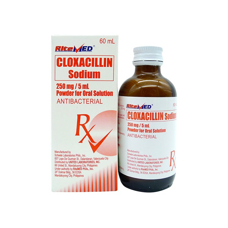 RITEMED Cloxacillin Sodium 250mg / 5mL Powder for Oral Solution 60mL ...