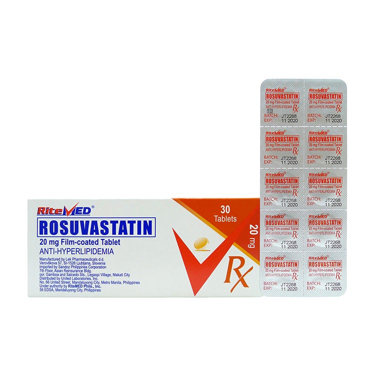 RITEMED Rosuvastatin 20mg Film-Coated Tablet 30's price in the ...