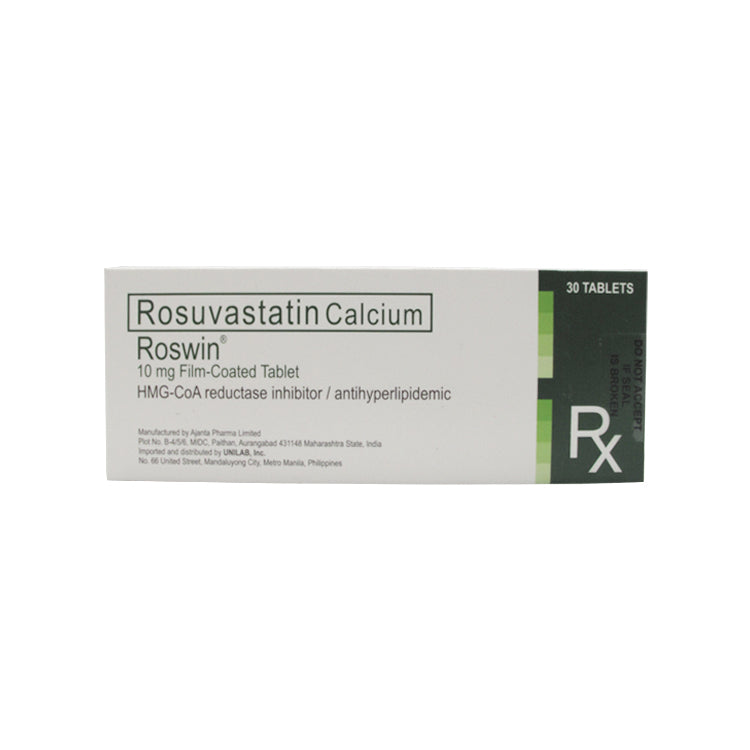 ROSWIN Rosuvastatin Calcium 10mg Film-Coated Tablet 30's price in the ...
