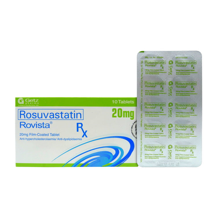 ROVISTA Rosuvastatin 20mg Film-Coated Tablet 10's price in the ...