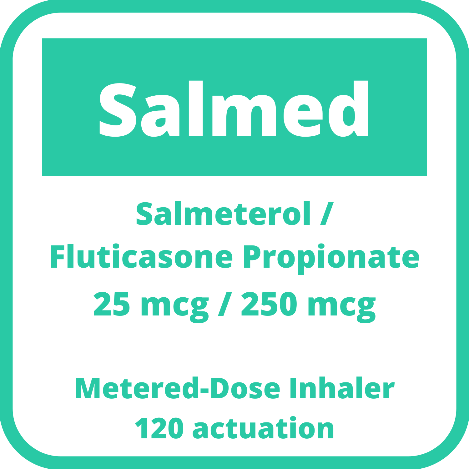 SALMED Salmeterol Xinafoate / Fluticasone Propionate 25mcg / 250mcg ...