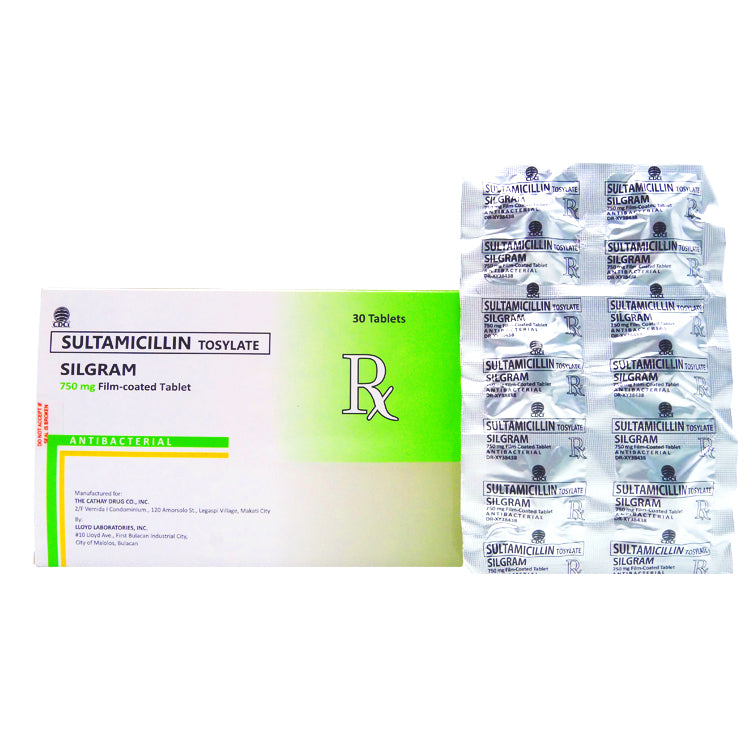 SILGRAM Sultamicillin Tosylate 750mg Film-Coated Tablet 30's price in the Philippines | MedsGo ...