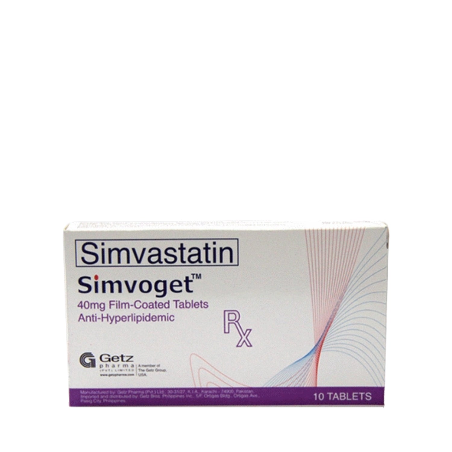 SIMVOGET Simvastatin 40mg Film-Coated Tablet 10's price in the ...