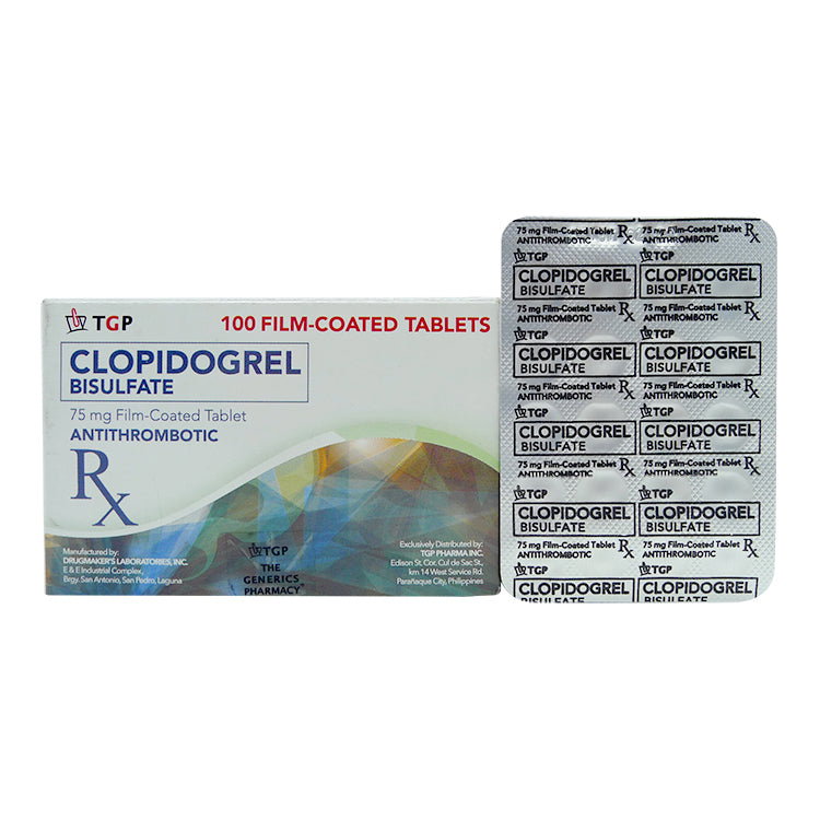 TGP Clopidogrel 75mg Film-Coated Tablet 100's price in the Philippines ...