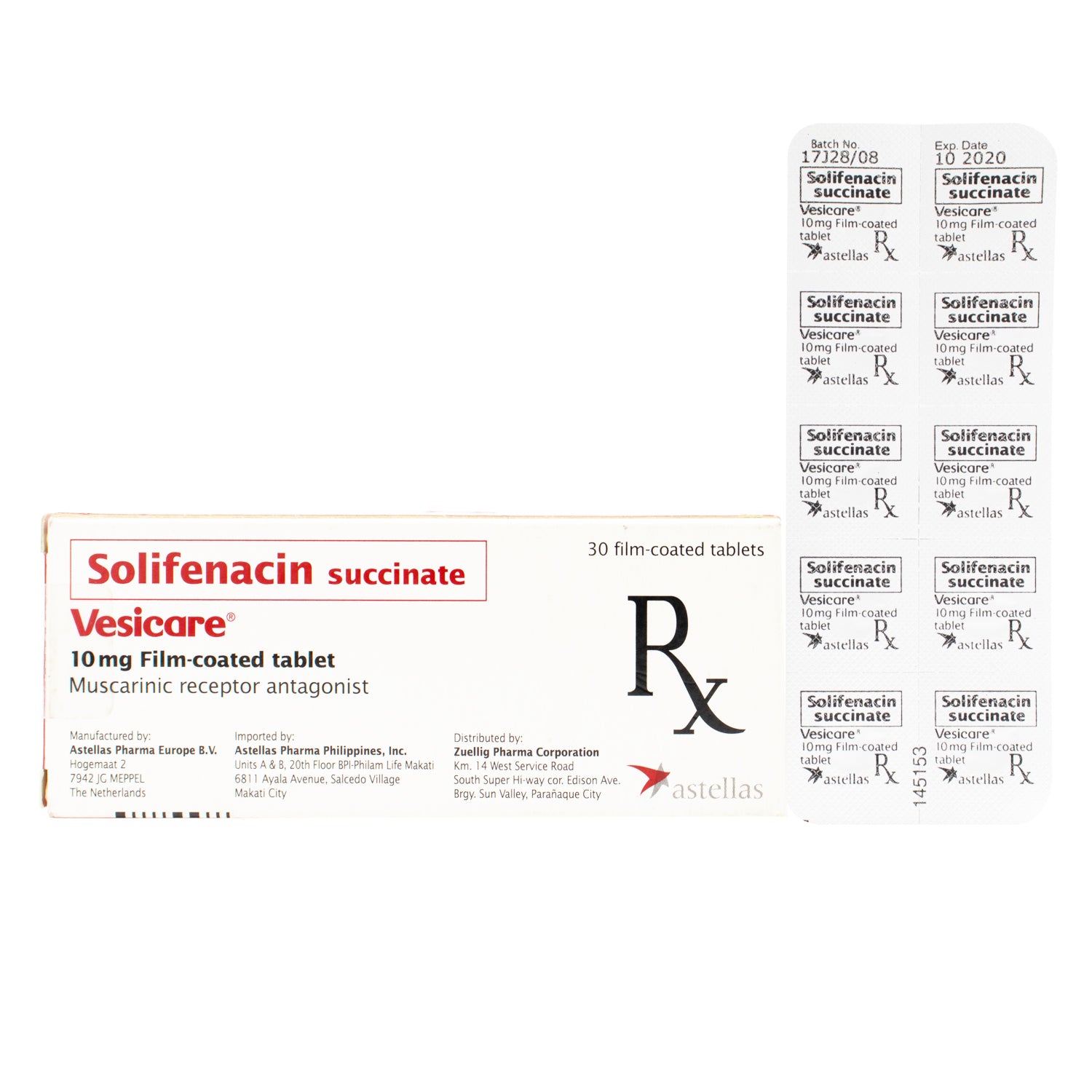 VESICARE Solifenacin Succinate 10mg Film-Coated Tablet 30's price in ...