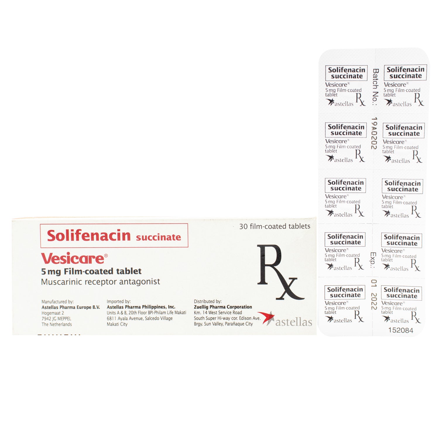 VESICARE Solifenacin Succinate 5mg Film-Coated Tablet 30's price in the ...