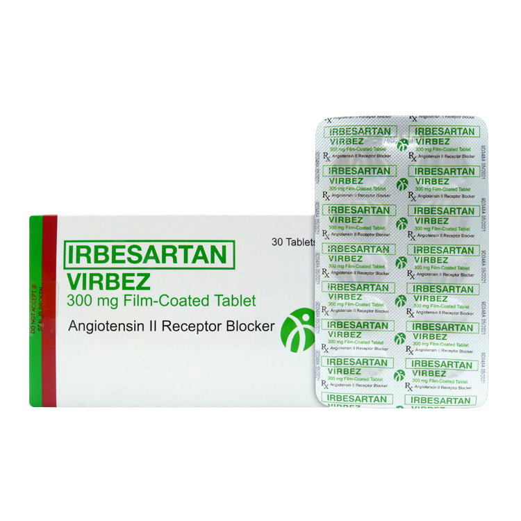 VIRBEZ Irbesartan 300mg Film-Coated Tablet 30's price in the ...