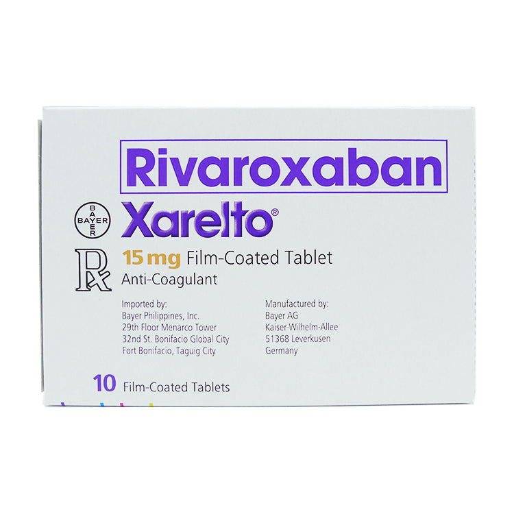 XARELTO Rivaroxaban 15mg Film-Coated Tablet 10's price in the ...