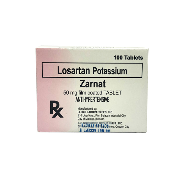 ZARNAT Losartan Potassium 50mg Film-Coated Tablet 100's price in the ...