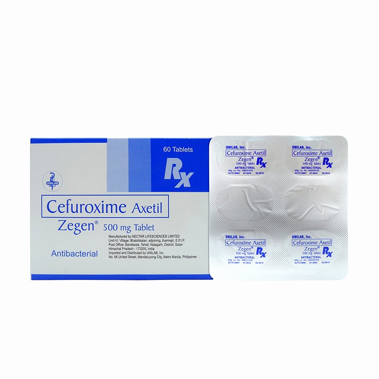 ZEGEN Cefuroxime Axetil 500mg Tablet 60's price in the Philippines | MedsGo Pharmacy