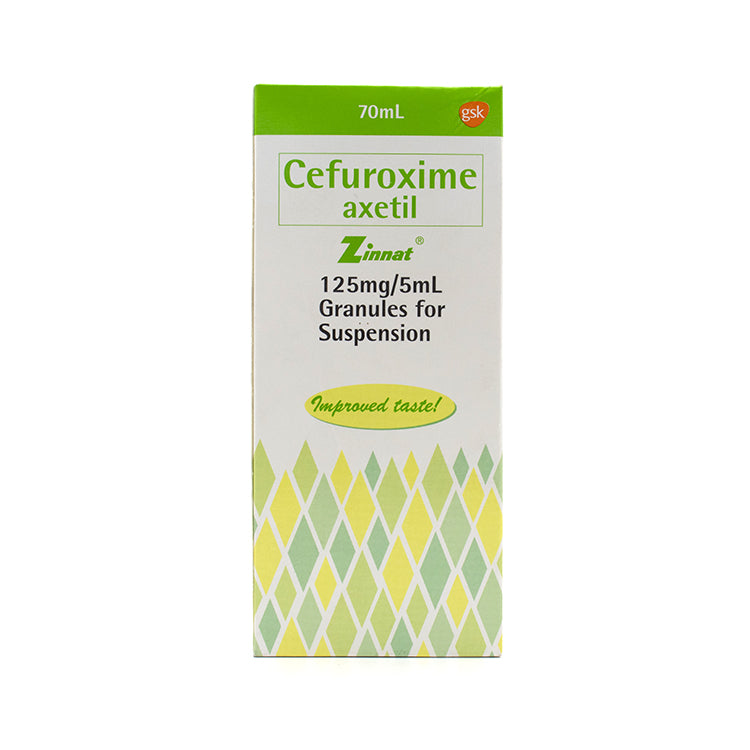 ZINNAT Cefuroxime Axetil 125mg / 5mL Granule for Suspension 70mL price ...