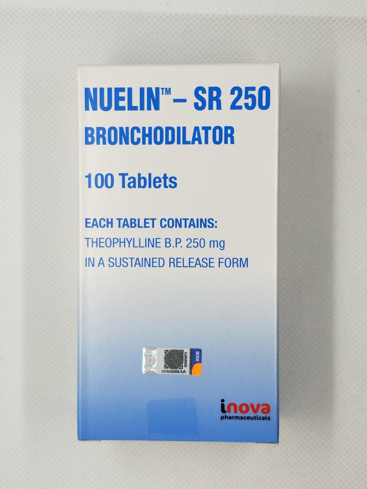 NUELIN SR 250 Theophylline 250mg Sustained Release Tablet 100's price ...