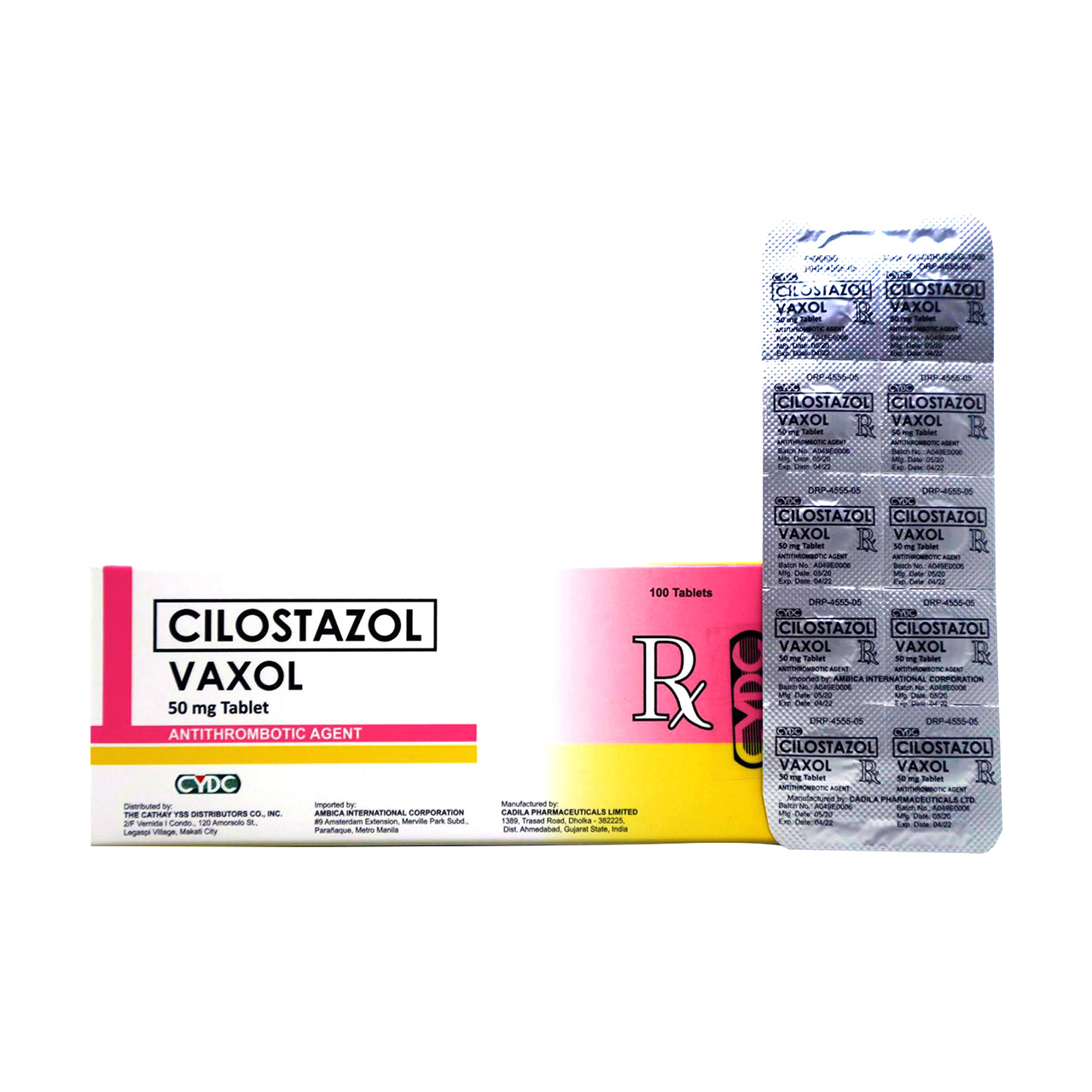 VAXOL Cilostazol 50mg Tablet 100's price in the Philippines | MedsGo ...