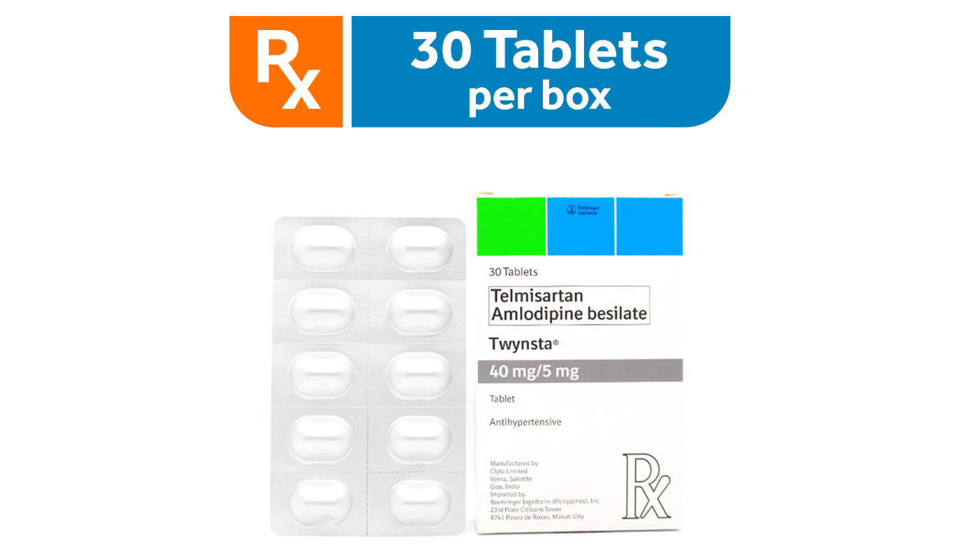 TWYNSTA Telmisartan / Amlodipine 40mg / 5mg Tablet 30's price in the ...