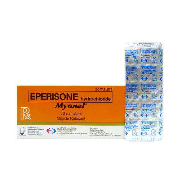 MYONAL Eperisone Hydrochloride 50mg Tablet 100's price in the ...