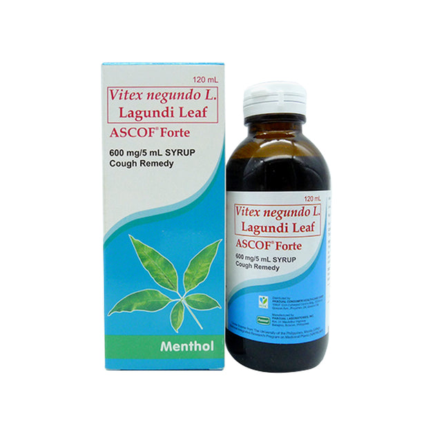 ASCOF FORTE Vitex Negundo L. (Lagundi Leaf) 600mg / 5mL Syrup 120mL ...