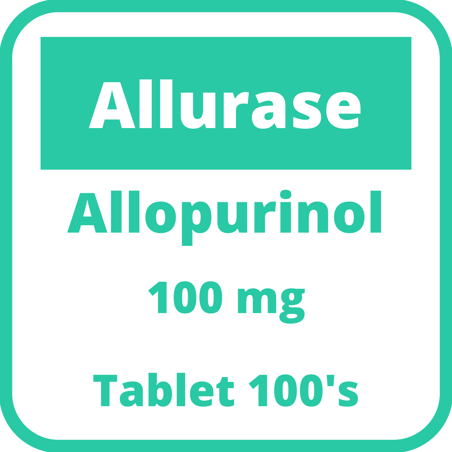 Buy Allurase allopurinol 100mg tablet 100's online with MedsGo. Price ...