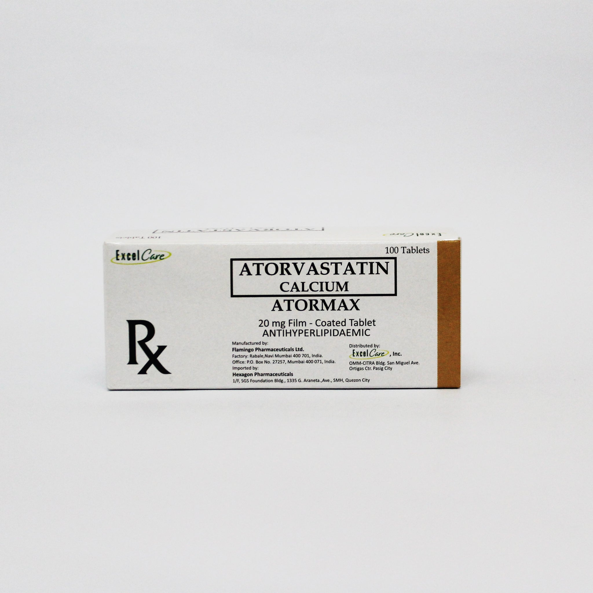 ATORMAX Atorvastatin Calcium 20mg Film-Coated Tablet 100's price in the ...