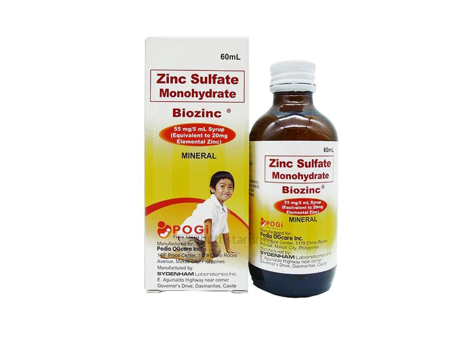 BIOZINC Zinc 55mg / 5mL Syrup 60mL price in the Philippines | MedsGo ...