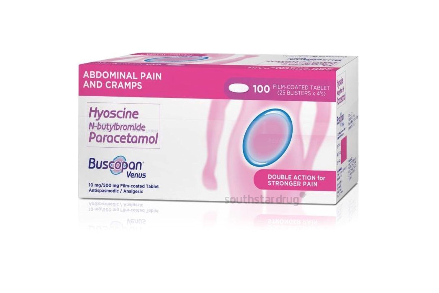 BUSCOPAN VENUS Hyoscine-N-Butylbromide / Paracetamol 10mg / 500mg Film ...