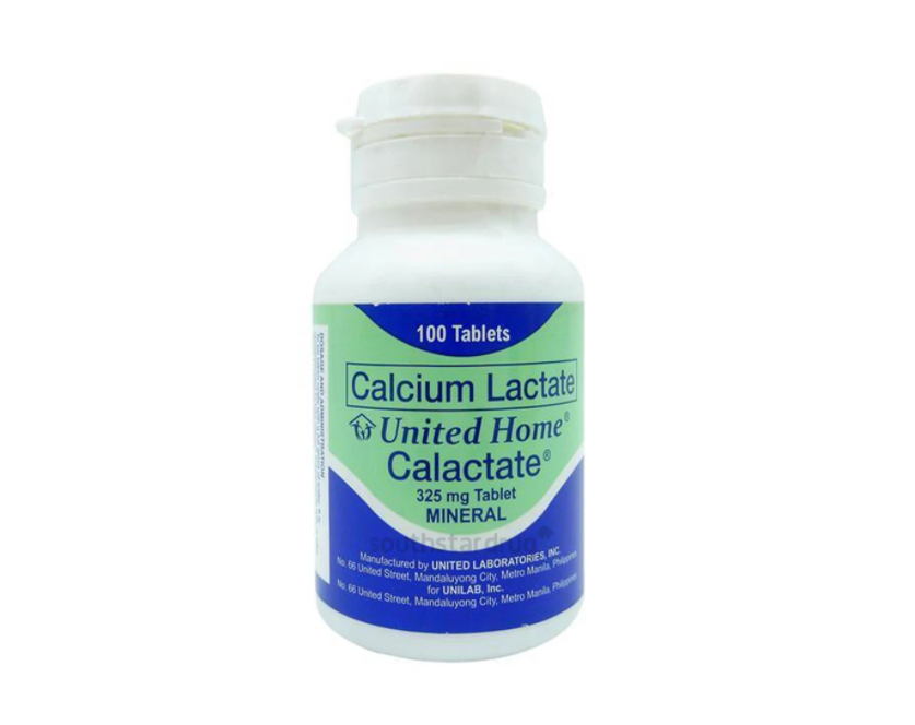 UNITED HOME CALACTATE Calcium Lactate 325mg Tablet 100's price in the ...