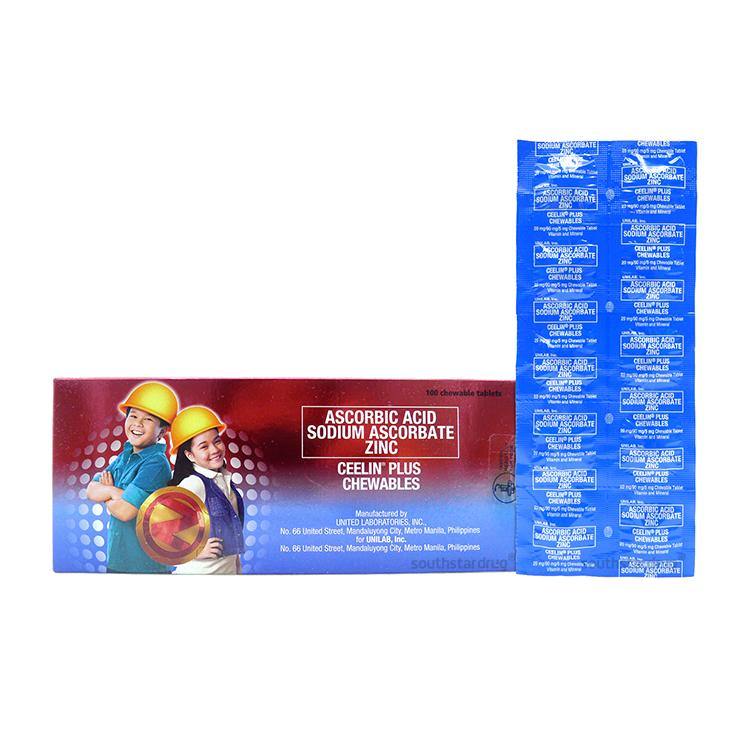 CEELIN PLUS CHEWABLES Ascorbic Acid / Sodium Ascorbate / Zinc 20mg ...