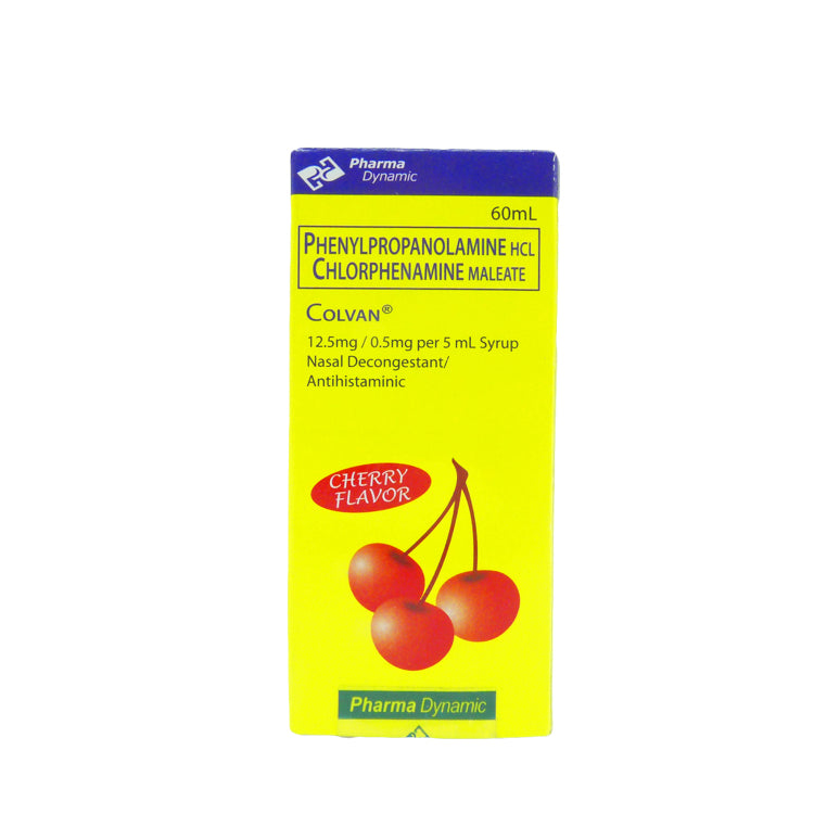 COLVAN 12.5mg / 500mcg / 5ml Syrup 60ml Cherry price in the Philippines ...