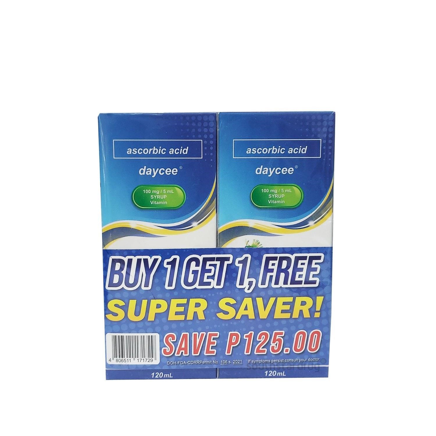 DAYCEE Ascorbic Acid 100mg / 5mL Syrup 120mL price in the Philippines ...