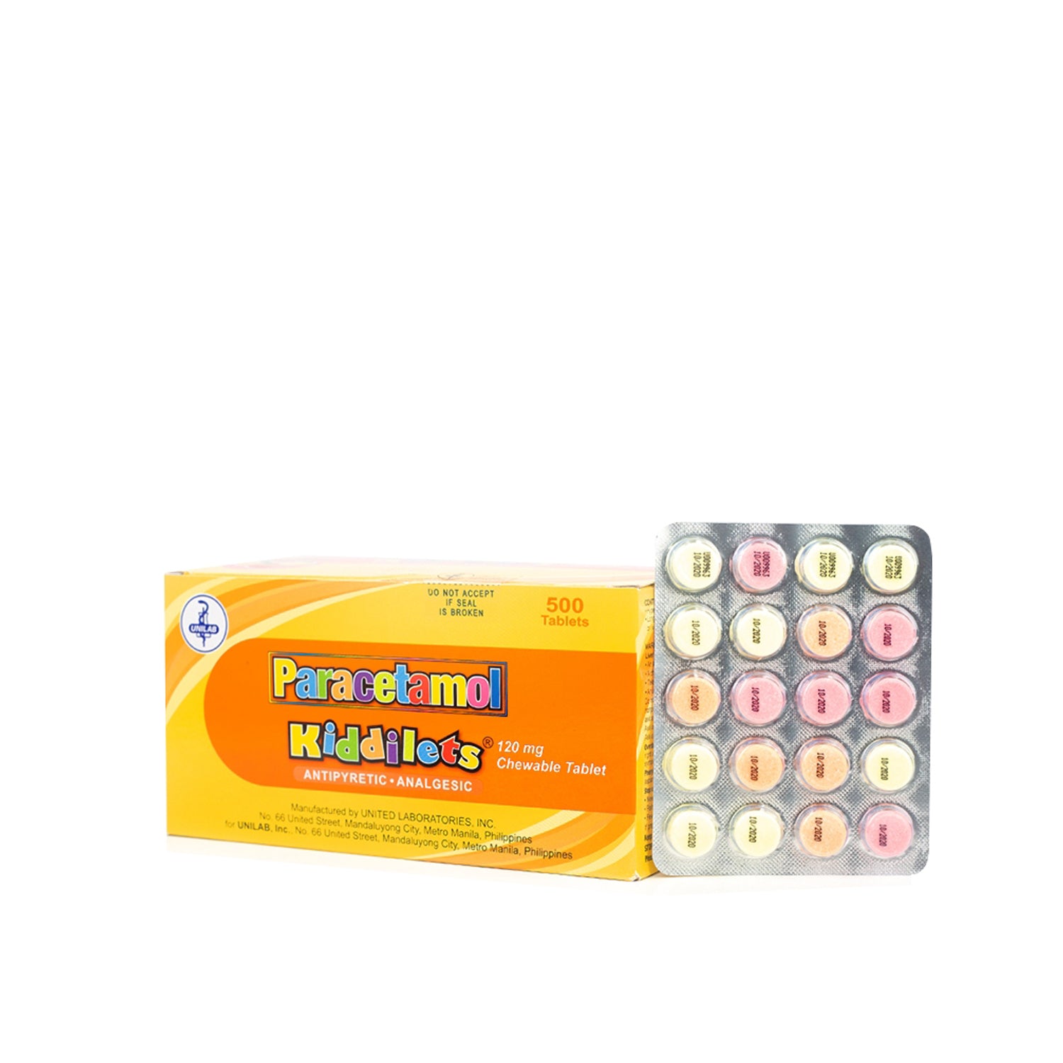 KIDDILETS Paracetamol 120mg Chewable Tablet 500's price in the ...