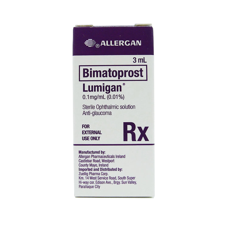 LUMIGAN Bimatoprost 0.1mg / mL (0.01%) Sterile Ophthalmic Solution 3mL ...