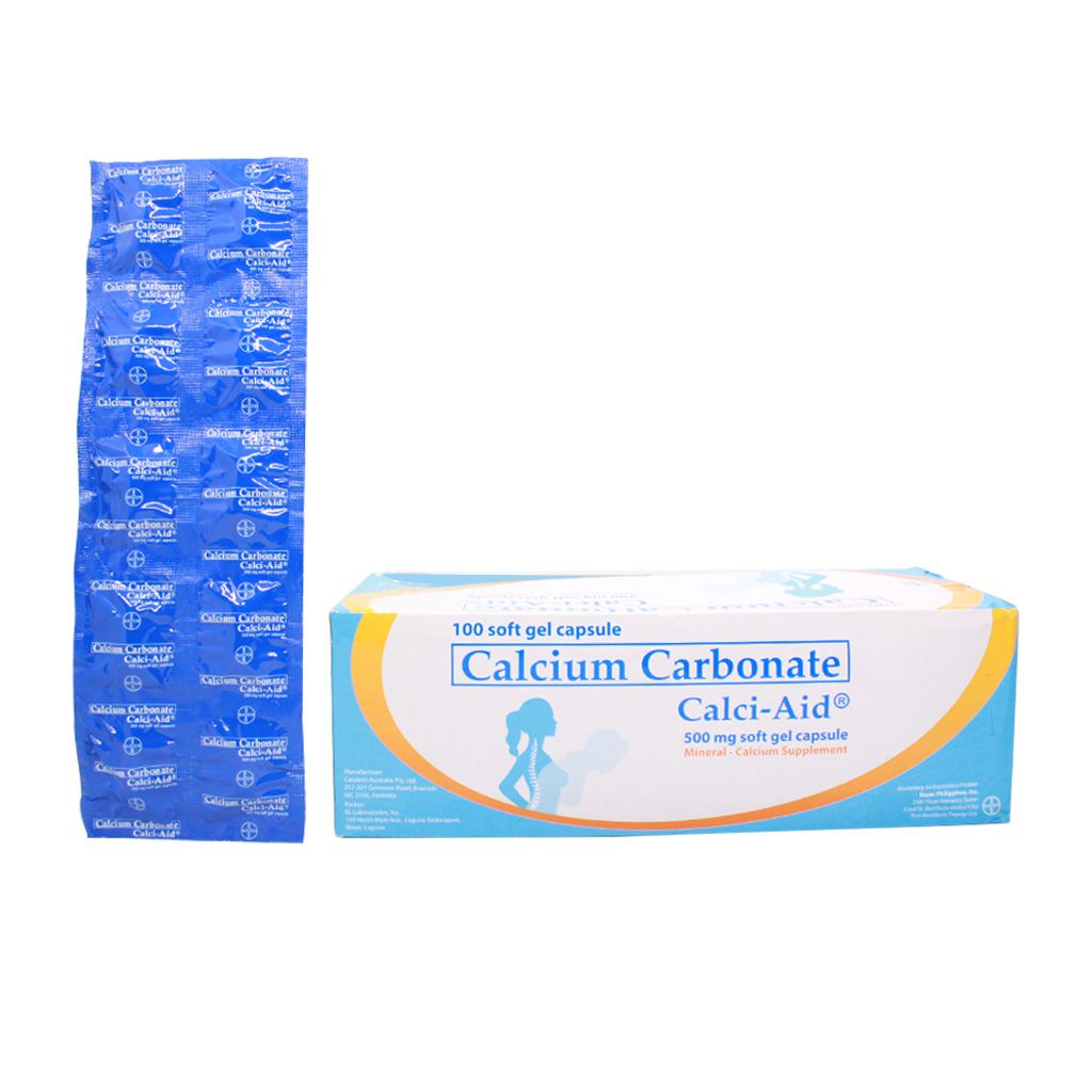 CALCI-AID Calcium Carbonate 500mg SoftGel Capsule 100's price in the ...