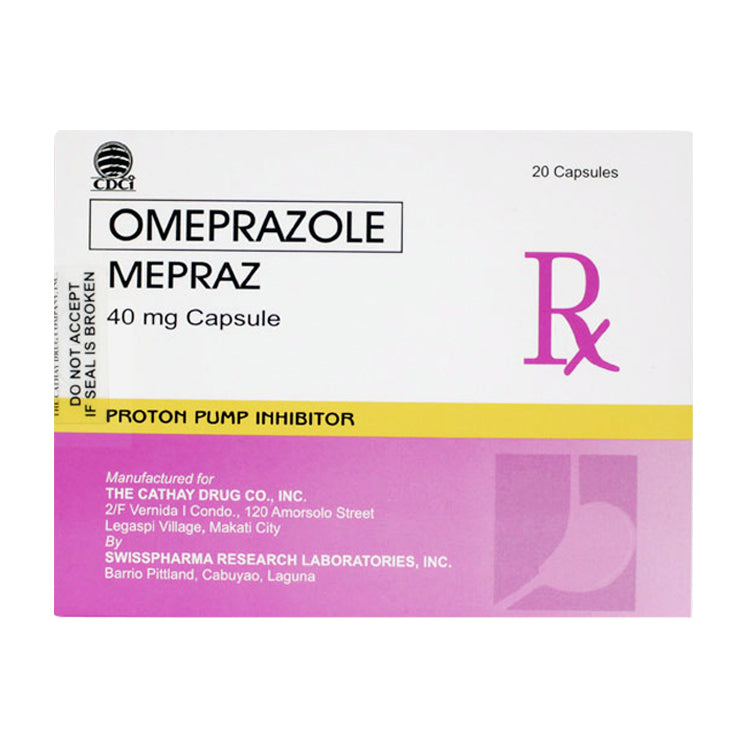 MEPRAZ Omeprazole 40mg Capsule 20's price in the Philippines | MedsGo ...