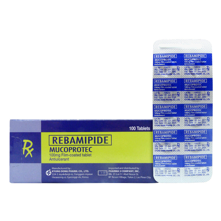 MUCOPROTEC Rebamipide 100mg Film-Coated Tablet 100's price in the ...