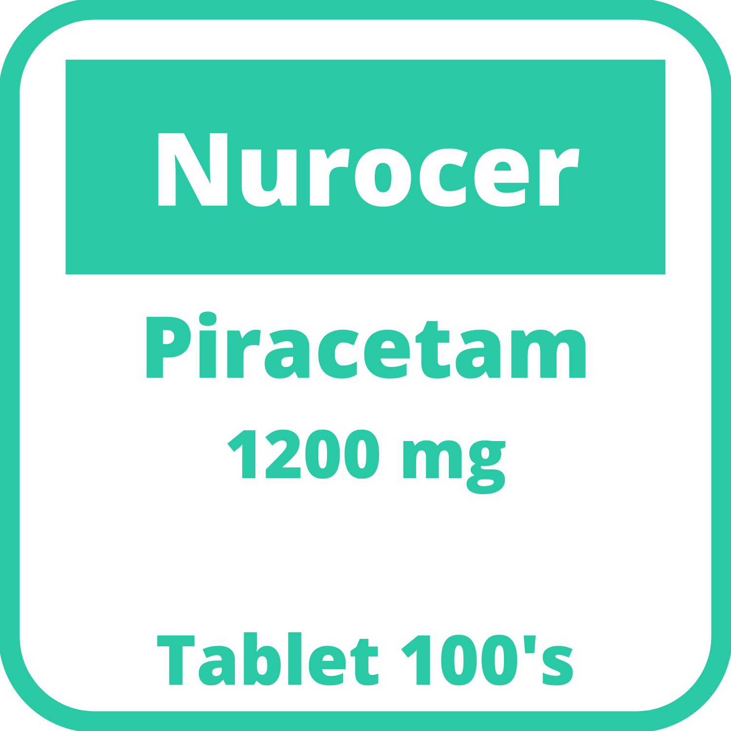 NUROCER Piracetam 1.2g Film-Coated Tablet 100's price in the ...