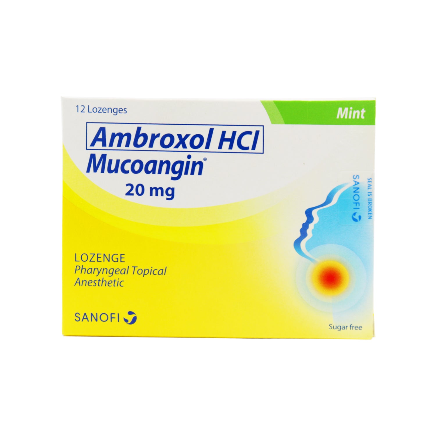 MUCOANGIN Ambroxol Hydrochlride 20mg Lozenge 12's Mint price in the ...