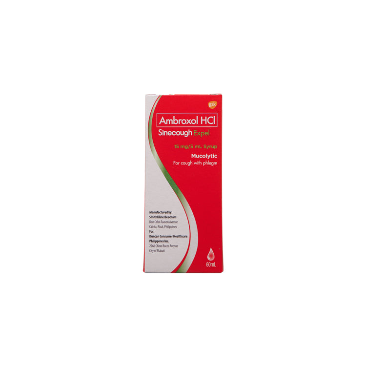 SINECOUGH EXPEL Ambroxol Hydrochloride 15mg / 5mL Syrup 60mL price in ...
