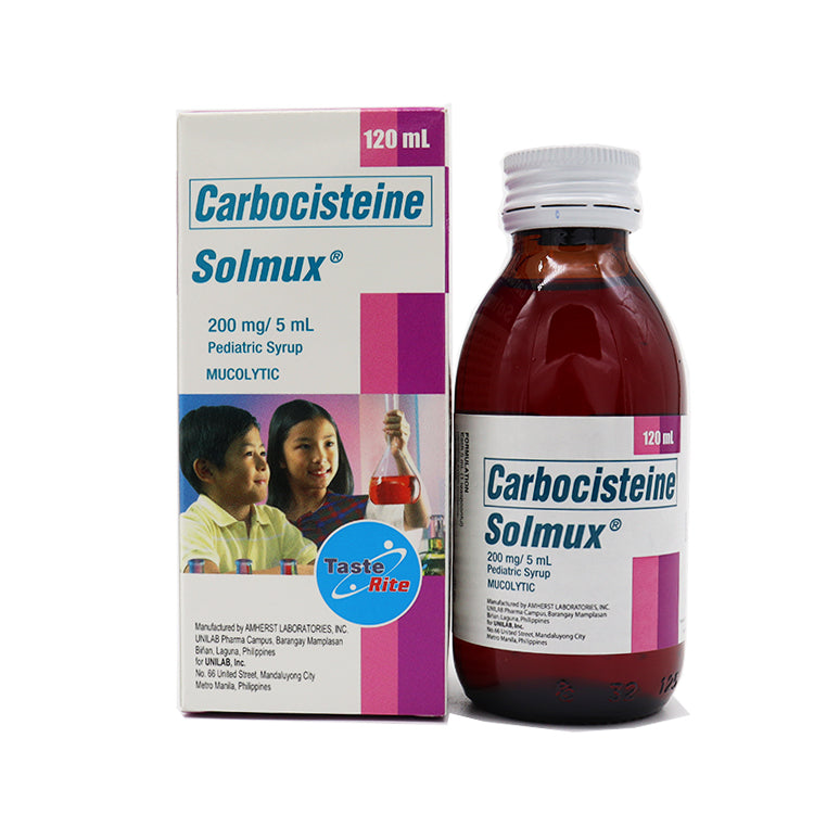 SOLMUX Carbocisteine 200mg / 5mL Syrup 120mL price in the Philippines ...