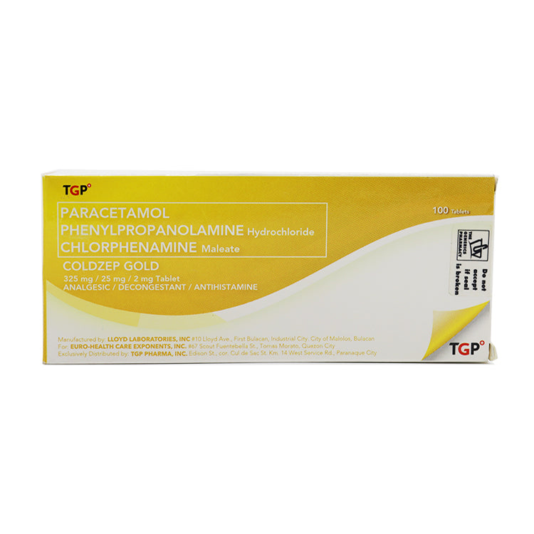 TGP COLDZEP GOLD Paracetamol / Phenylpropanolamine Hydrochloride ...