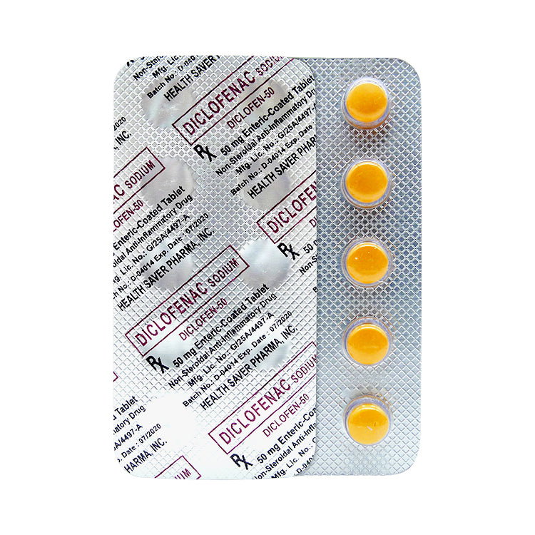 DICLOFEN 50 Diclofenac Sodium 50mg Enteric-Coated Tablet 100's price in ...