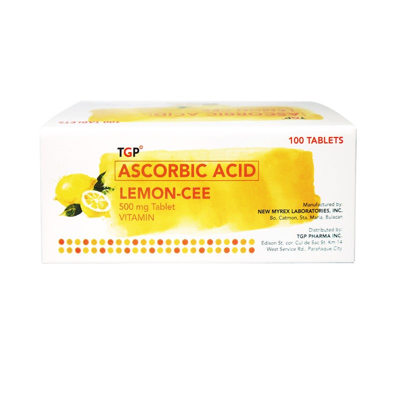 TGP LEMON-CEE Ascorbic Acid 500mg Tablet 20's price in the Philippines ...