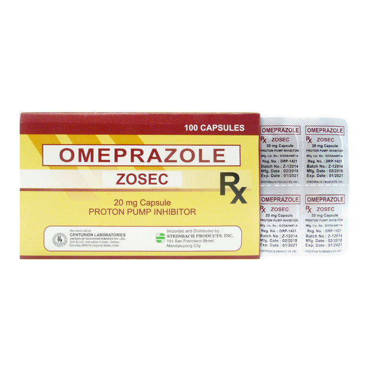 ZOSEC Omeprazole 20mg Capsule 30's price in the Philippines | MedsGo ...