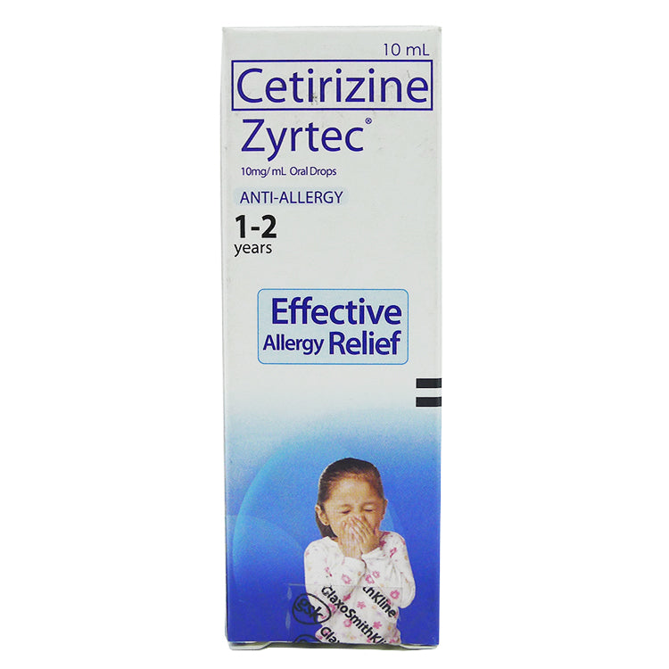 ZYRTEC Cetirizine Dihydrochloride 10mg / mL Oral Drops 10mL price in ...