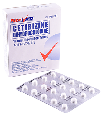 RITEMED Cetirizine Dihydrochloride 10mg Film-Coated Tablet 100's price ...