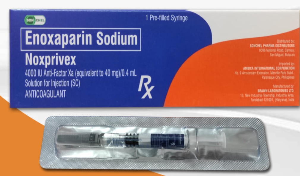 NOXPRIVEX Enoxaparin Sodium 4000IU / 0.4mL (40mg / 0.4mL) Solution for ...