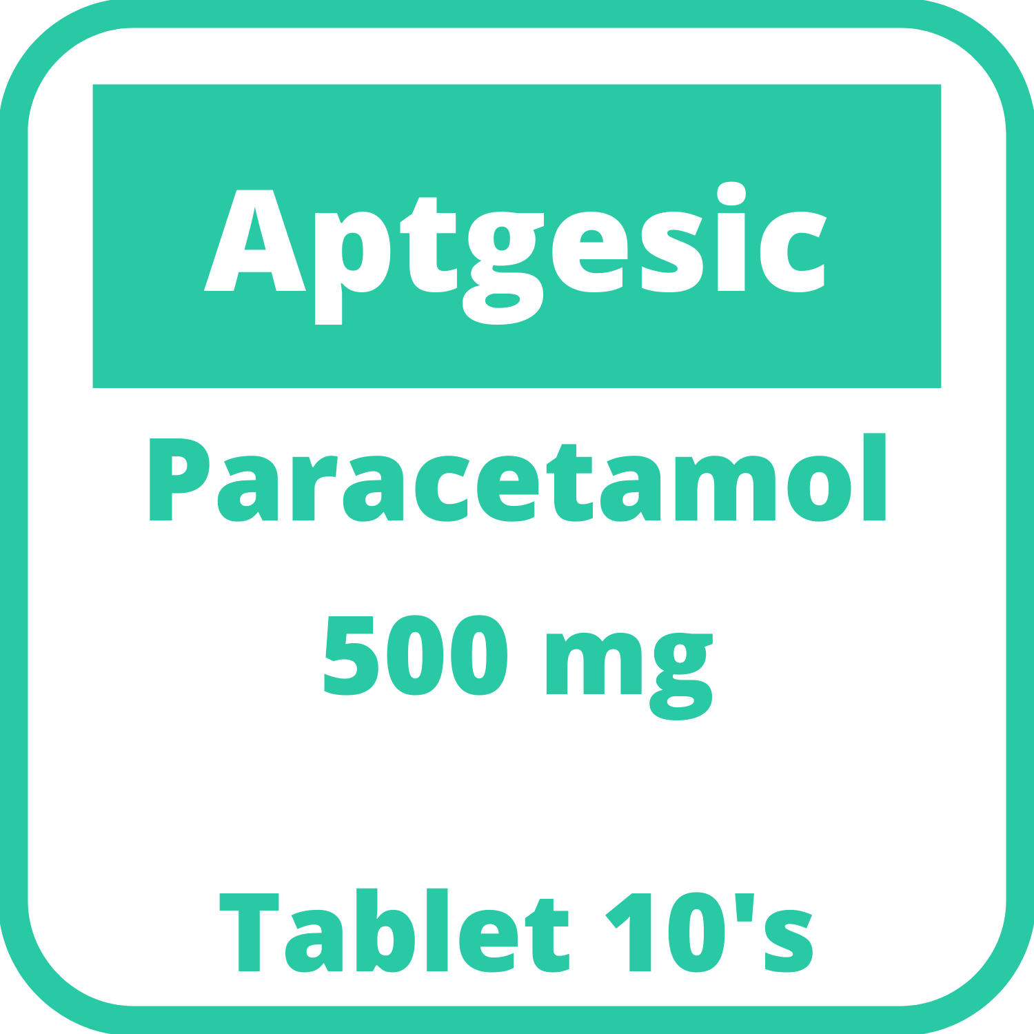 APTGESIC Paracetamol 500mg Tablet 10's price in the Philippines ...