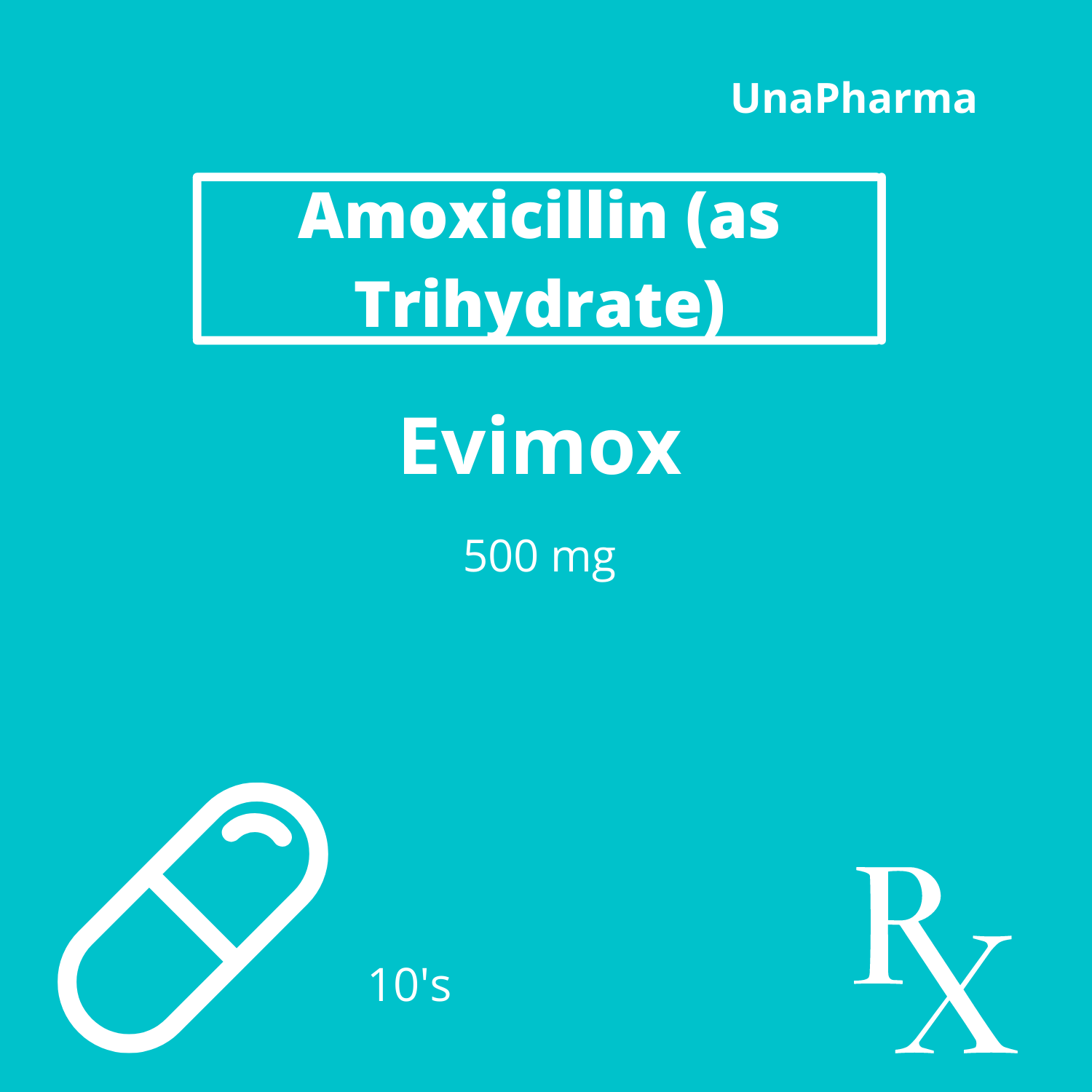 EVIMOX Amoxicillin Trihydrate 500mg Capsule 30's price in the ...