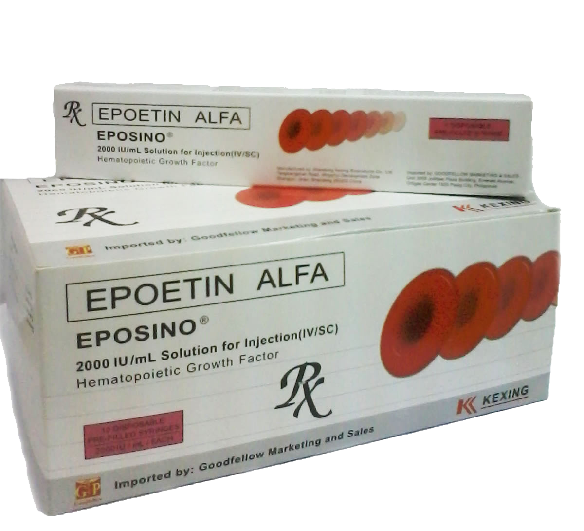 EPOSINO Epoetin Alfa 2,000IU / mL Solution for IV/SC Injection 1mL 1's ...