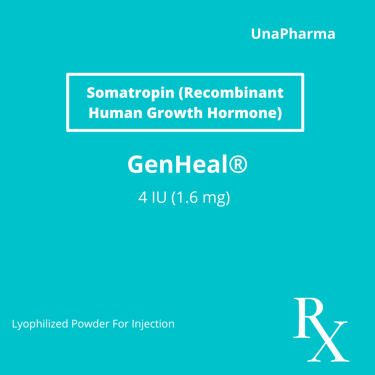 GENHEAL Somatropin 4IU (1.6mg) Lyophilized Powder for IM/SC Injection ...